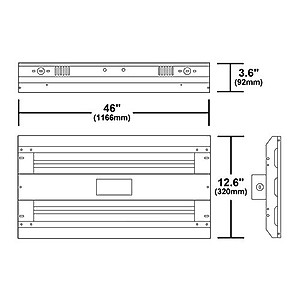 NICOR Lighting HBL3321UNV50K LED High Low Bay, White