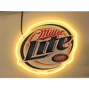 Queen Sense 24"x20" Millers Lite Neon Sign Light 3D Carved Bar Pub Beer Handcrafted Lamp TD104