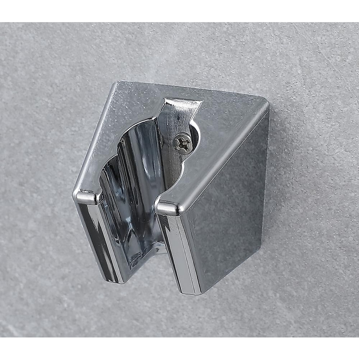 Handheld Shower Head Bracket for Bathroom, Wall Mount Robust Shower Head Holder, Universal Hand Held Shower Wand Hose Sprayer Holder, Chrome