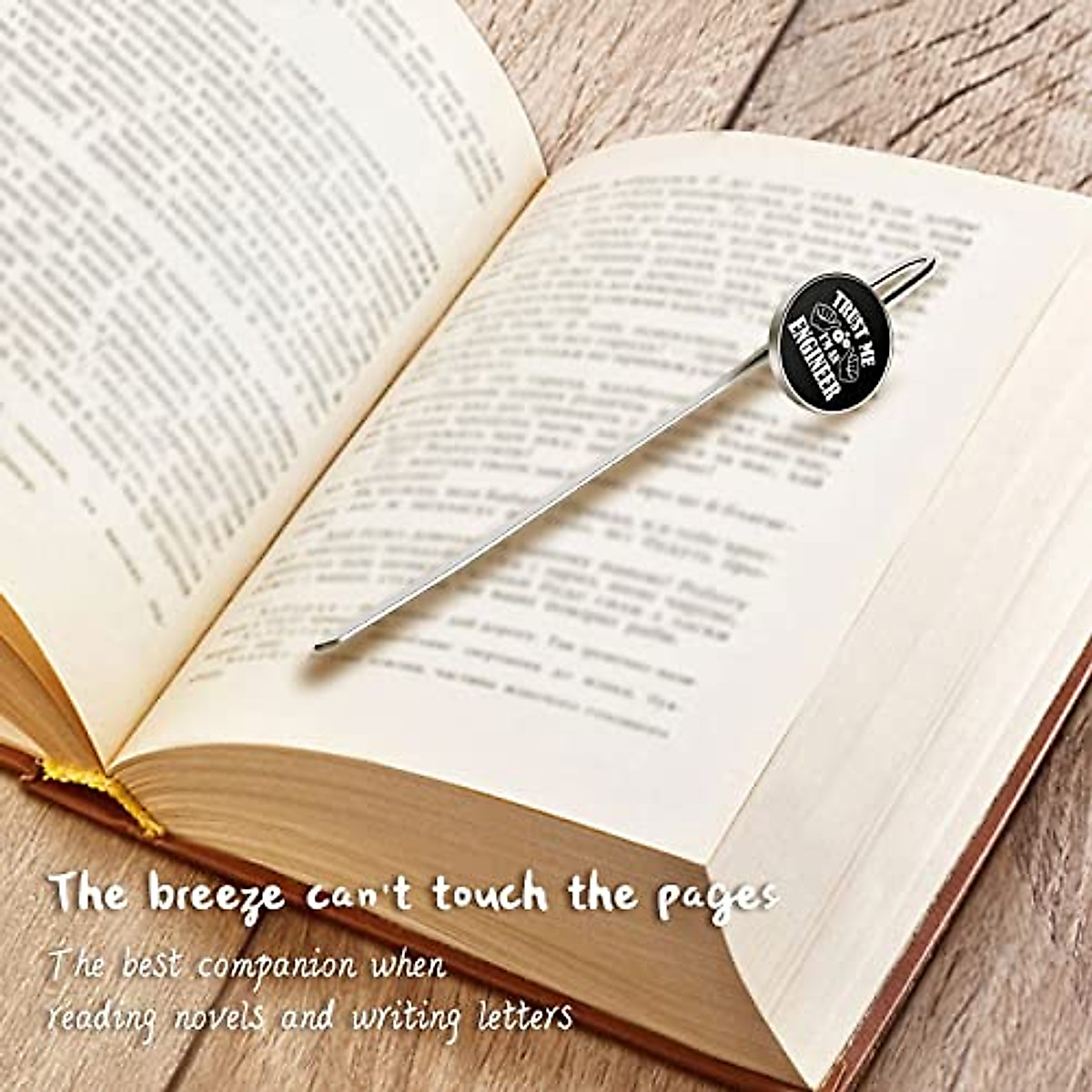 Trust Me I'm an Engineer Bookmark Metal Book Mark Birthday Gift Vintage Bookmarks for Librarian Readers Bookworm 1.2"