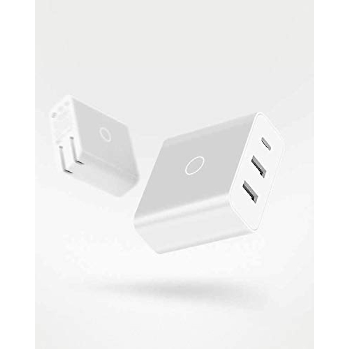 ZMI zPower 3-Port Travel Charger with 25W PPS Support: 45W USB-C PD and 18W-Split Dual USB-A Wall Charger (White) [Note: This is Not a 45W PPS Charger for Galaxy Note10+]