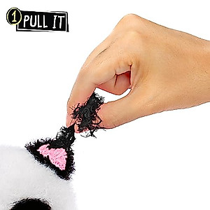 Fluffie Stuffiez Panda Large Collectible Feature Plush 11" - Surprise Reveal Unboxing with Huggable ASMR Fidget DIY Fur Pulling, Ultra Soft Fluff