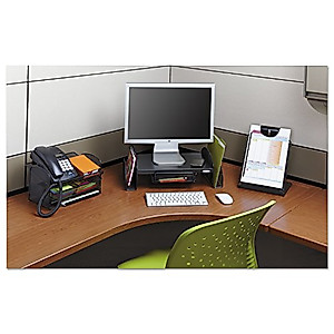 Safco 2159Bl Onyx Mesh Steel Monitor Stand, 19 1/4 X 11 1/4 X 6 1/4, Black