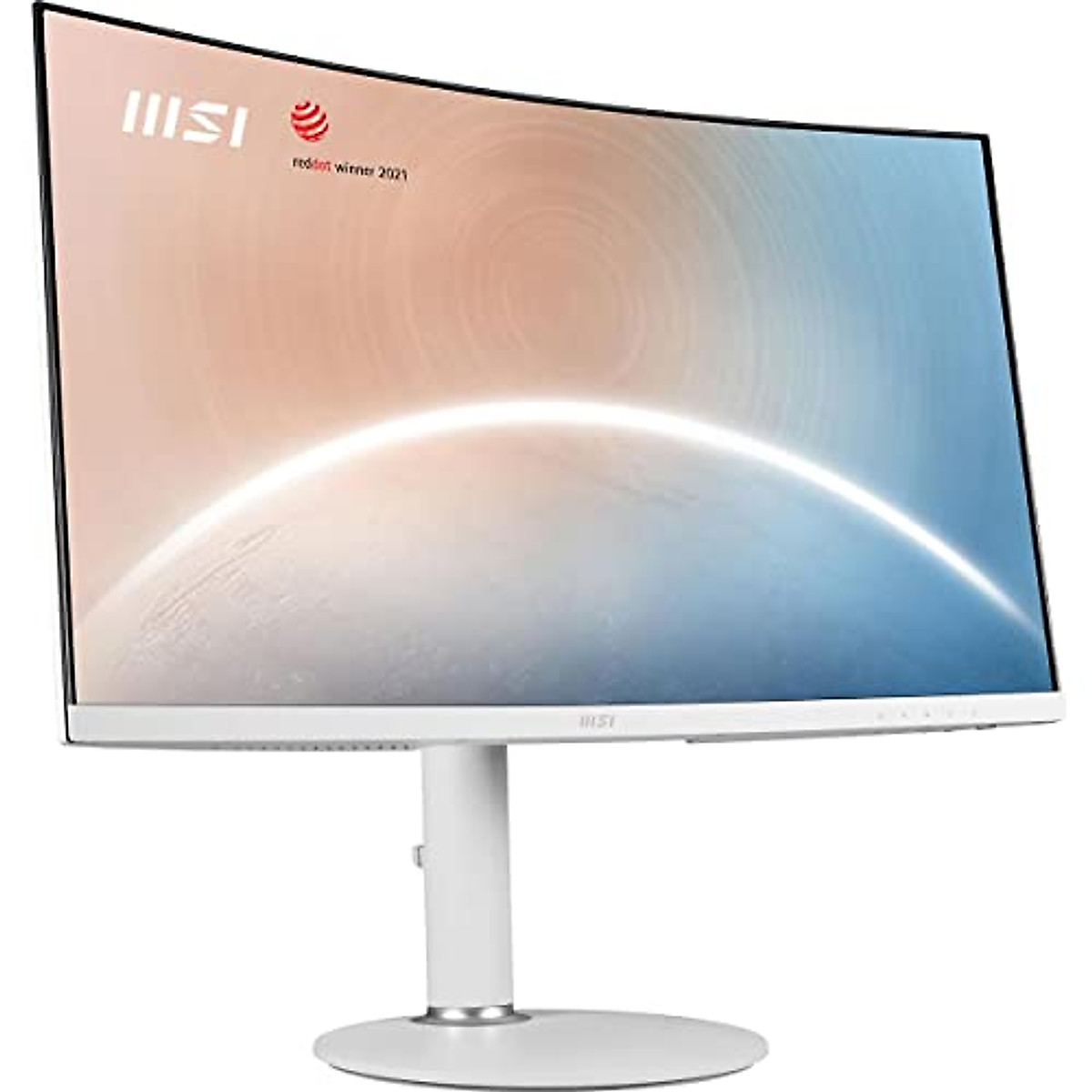 MSI Modern MD271CPW, 27", 1920 x 1080 (FHD), Curved VA, 75Hz, TUV Certified Eyesight Protection, 4ms, HDMI, Displayport, USB C, Tilt, Swivel, Height Adjustable, Pivot