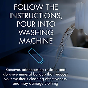 Glisten Washing Machine Cleaner, Helps Remove Odor, Buildup, and Limescale, Fresh Scent, 12 Ounce Bottle