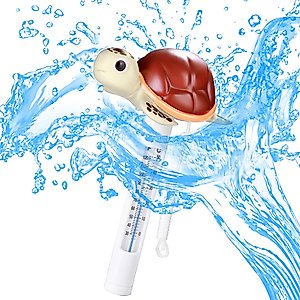 MKLZ Pool Thermometer Floating, Easy Read Pool Temperature Thermometer Large, Cute Water Temp Floater with String for Cold Plunge, Outdoor & Indoor Swimming Pools, Hot Tub, Ice Bath, Spas（Whale）