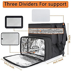 Bejetca Delivery Backpack, Expandable Insulated Hot Pizza bag, Used for Delivering Bicycles, Large Leak Proof and Waterproof Pizza Delivery bag, Suitable for Delivery Pizza, Camping, and Beach