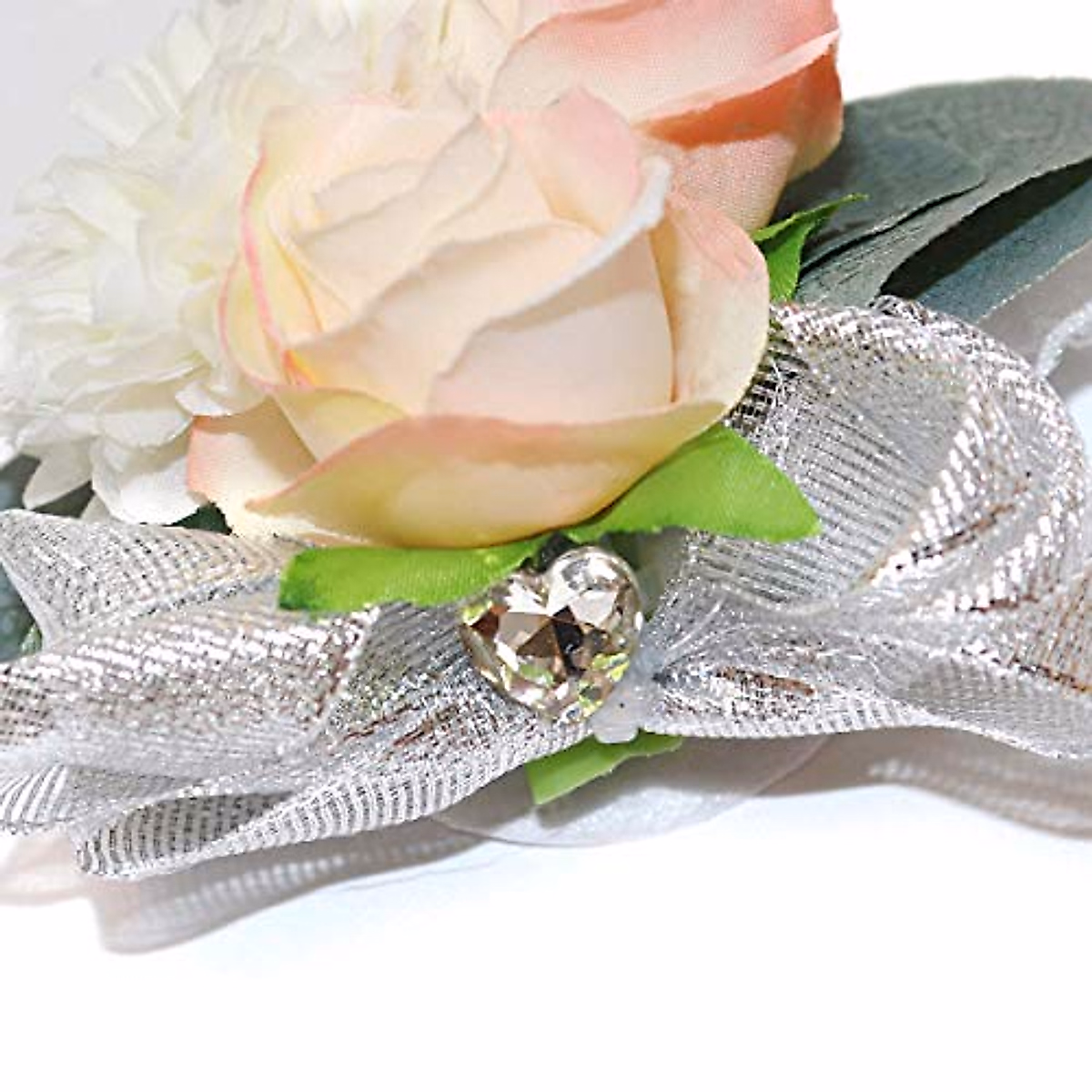 One Boat Wedding Bride Wrist Corsage Lace Wristband Corsage Bridesmaid Womens Wrist Corsage for Party Prom Homecoming,Set of 6