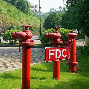FDC Sign, Fire Department Connection Sign, 12"x 6" - .040 Rust Free Aluminum – Reflective, UV Protected and Weatherproof