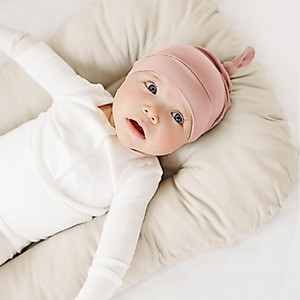 Konssy 8 Pack Baby Newborn Hats Set Knot Beanie Hats Soft for Infant Baby Girls Boys Caps 0-6 Months