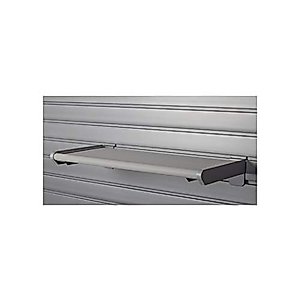 HandiWall Resin Shelf - 24" with Metal Slatwall Brackets (Gray)