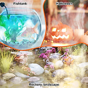 VIHOSE 4 Set Halloween Cauldron Mister with LED Fogger Mist Maker Witches Cauldron Witch Water Fountain Pond Mist Maker for Halloween Home Outdoor Party Decorations