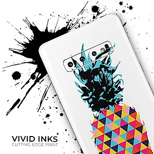 DesignSkinz Geo Retro Summer Pineapple v1 Protective Vinyl Decal Wrap Skin Cover Compatible with The Samsung Galaxy S20 (Screen Trim & Back Glass Skin)