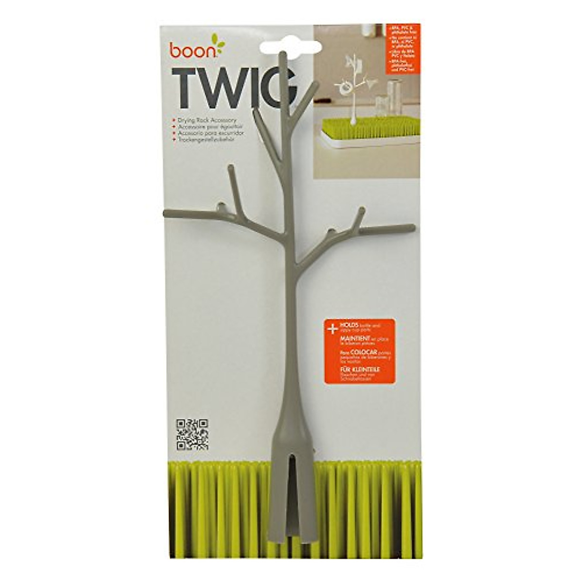 Boon Twig Grass and Lawn Drying Rack Accessory, Warm Gray