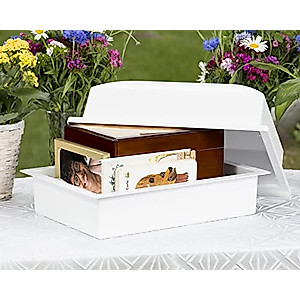 Crowne Vault Burial Urn Vault | Outer Container to Hold Adult Urn for Cremation Ashes for Ground Burial | Made in the USA (Regent, Granite Grey)