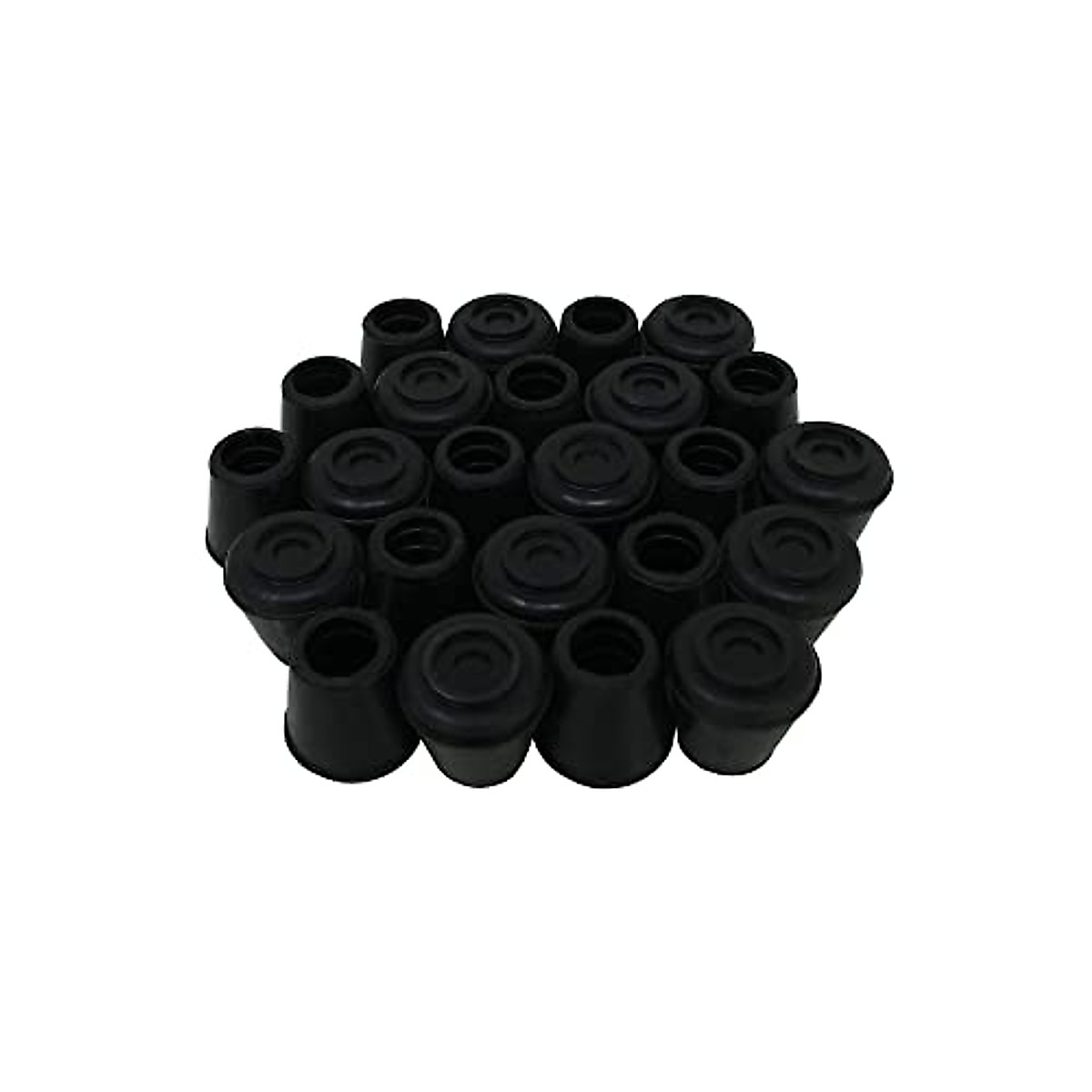 Shepherd Hardware 8758E Leg Tips 1/2-Inch Inside Diameter Rubber Chair Leg Caps, Black, 24 Count (Pack of 1)