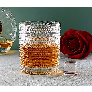 8-Piece Vintage Glassware Drinking Glasses Set with Old Fashioned Glass for Water, Beer, Soda, and Beverages, Dishwasher Safe, Small and Large