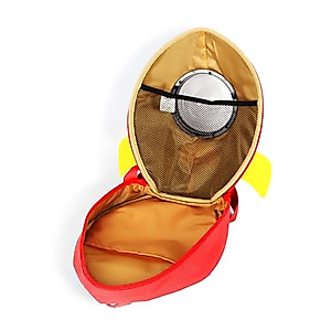 Supercute Kids Rocket Backpack, Toddler Travel Backpack for 3-8 Year Old Boys Girls Waterproof Bookbag for Student (Red)