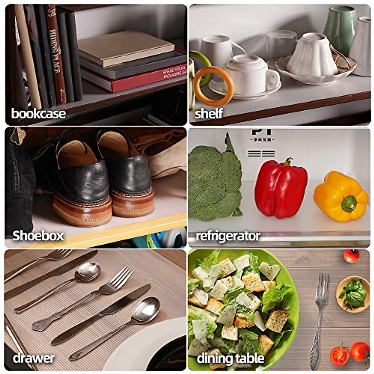 Shelf Liners for Kitchen cabinets Drawer Liner Thicken Plastic Cabinet Liners for Shelves Easy to Cut & Washable Drawer Liners for Kitchen Size (12 Inches x 10 Feet)