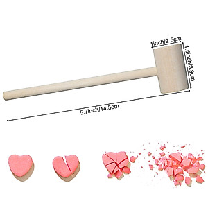 18 Pieces Wooden Hammers, Cute Hammers for Breakable Heart Chocolate