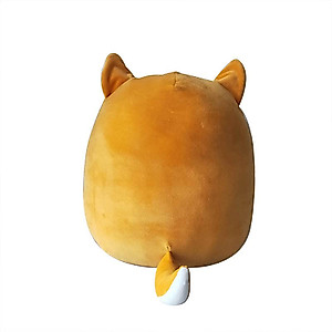 Stuffed Animal Toy Corgi Inu Shiba Dog Plush Ultrasoft 16-Inch Yellow Squishy Hugging Pillow for Boys, Girls, and Adults