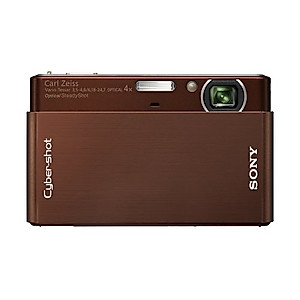 Sony Cybershot DSC-T77 10MP Digital Camera with 4x Optical Zoom with Super Steady Shot Image Stabilization (Brown)