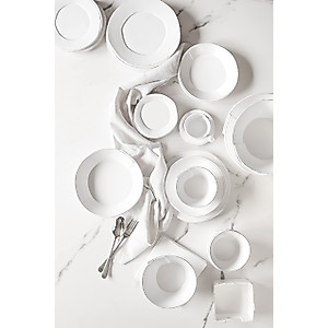 Vietri Lastra White Collection Italian Serveware Sets (Handled Rectangular Platter)