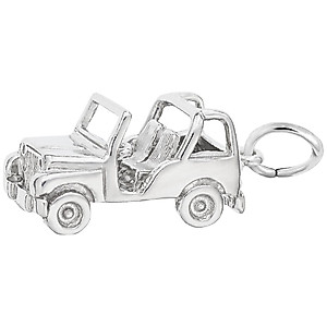 Jeep Charm In Sterling Silver, Charms for Bracelets and Necklaces