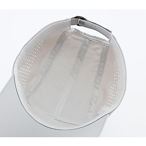 Connectyle Unisex Quick Dry Outdoor Sports Hat for Men Women UPF 50+ Cooling Run Cap Adjustable Baseball Fit Cap Light Grey