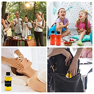 Jeyeou 16pcs 2oz Plastic Juice Bottles with Caps, Reusable Clear Juice Containers Drink Containers Juice Shots with 16pcs Labels 2pcs Funnel and 1pcs Brush for Juice Smoothie Milk Liquor Ginger Shots