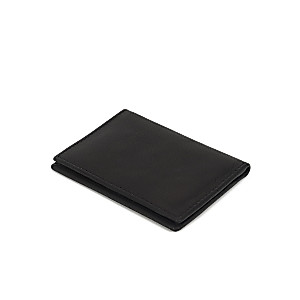 LB LEATHERBOSS Genuine Leather Small Bifold Plain Credit Card Holder Wallet for men women, Brown