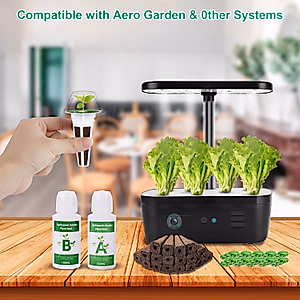 122pcs Seed Pod Kit, Hydroponics Garden Accessories for Aerogarden Growing System, Grow Anything Kit with 30 Grow Sponges, 30 Grow Baskets, 30 Grow Domes, 2 100ml Plant Food
