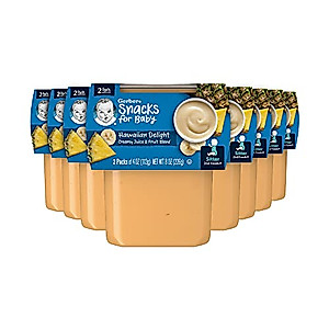 Gerber Baby Food 2nd Foods, Snacks for Baby, Hawaiian Delight Dessert, 3.5 Ounce Tubs, 2-Pack (Pack of 8)