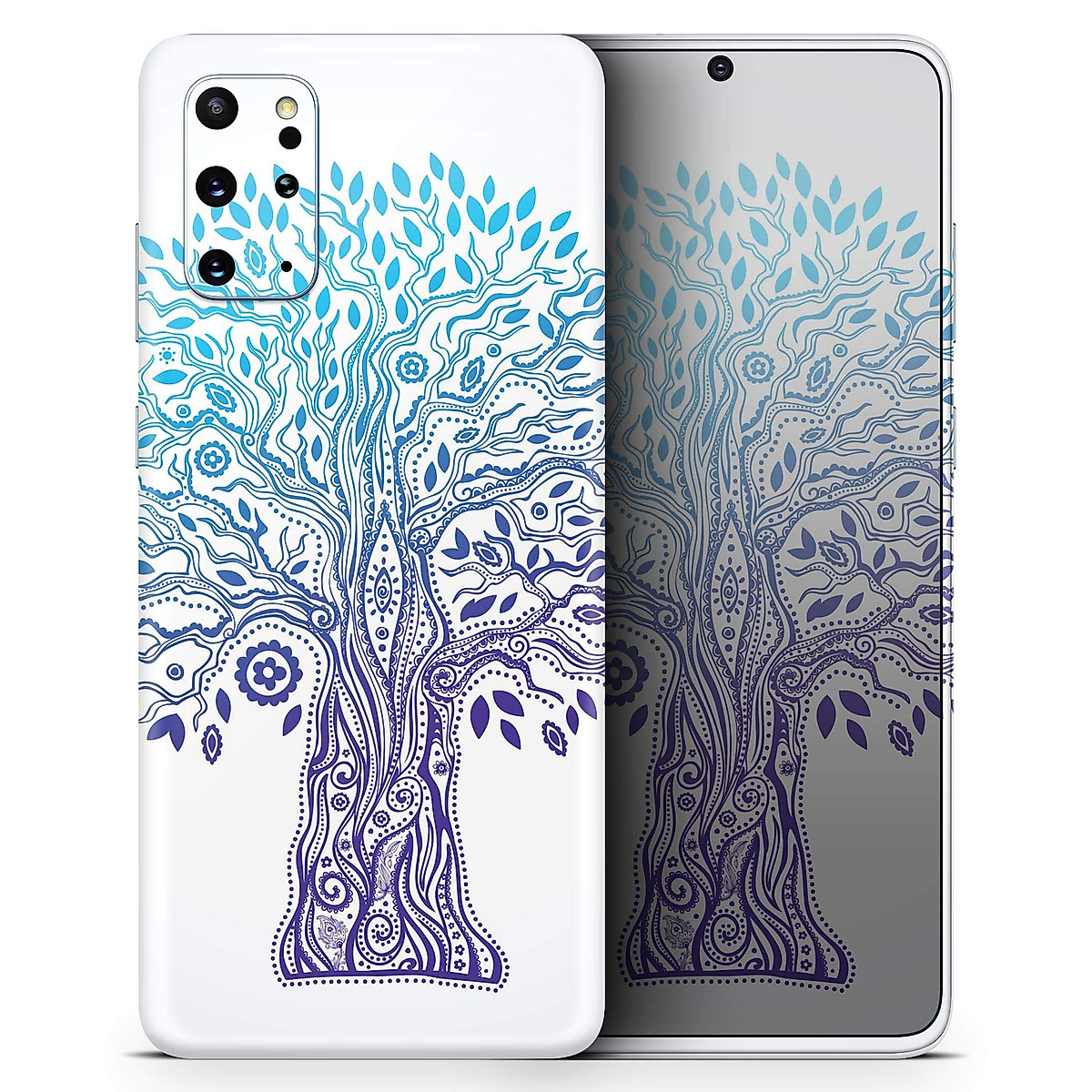 DesignSkinz Gradiated Tree of Life Protective Vinyl Decal Wrap Skin Cover Compatible with The Samsung Galaxy S20 (Screen Trim & Back Glass Skin)