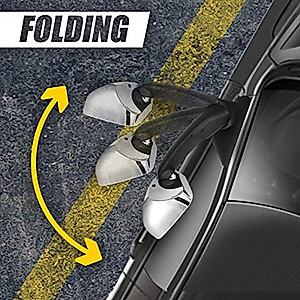 Pair Chrome Power Heated Glass Flip Up Rear View Side Towing Mirrors Compatible with Dodge Ram 1500 2500 3500 02-08