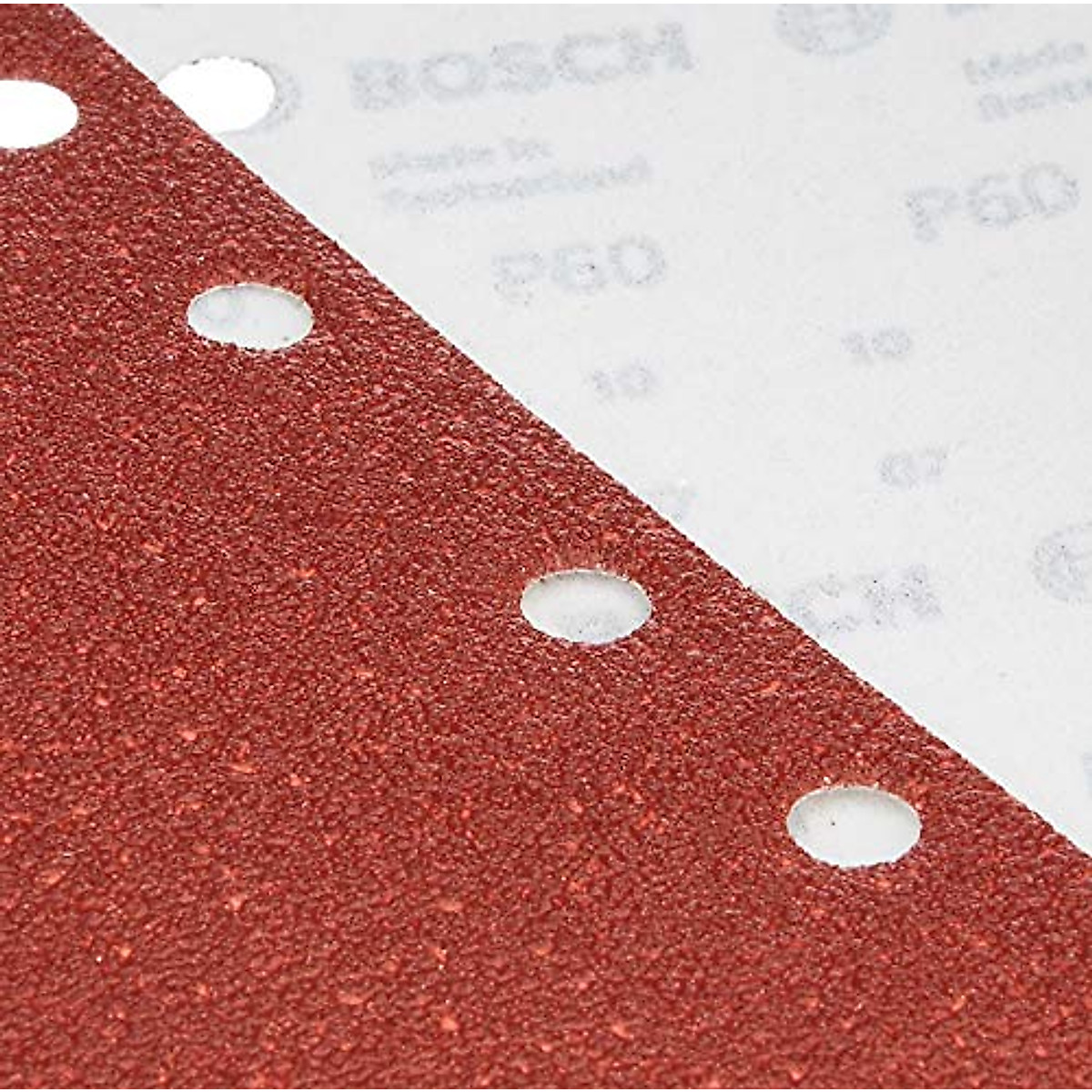 Bosch Home and Garden 2609256A81 10-Piece Sanding Sheet Set for Orbital Sanders 93 x 185, 60