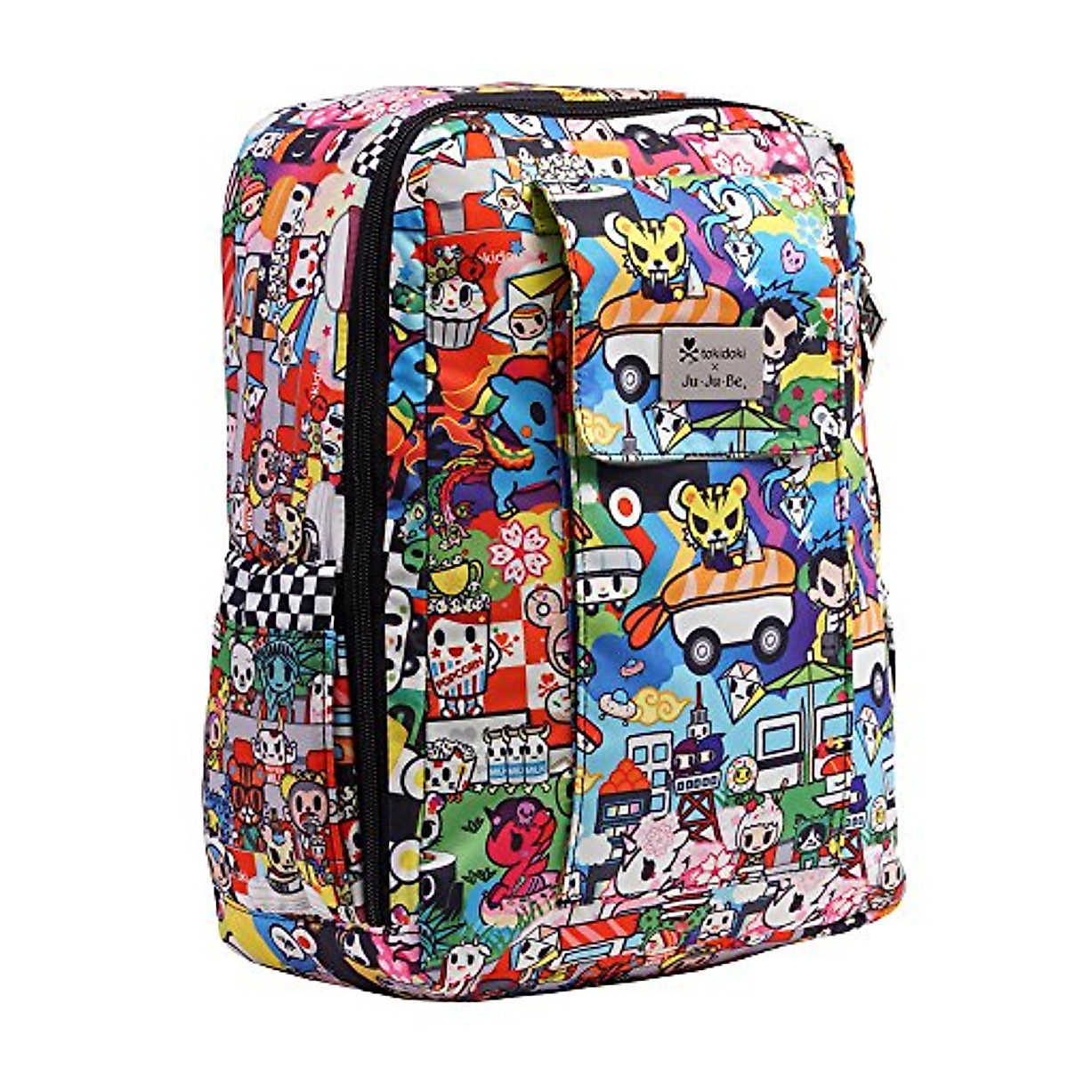 JuJuBe | MiniBe Lightweight School Backpack, Travel-Friendly, Organization Pockets | Kids or Adults | Tokidoki | Sushi Cars