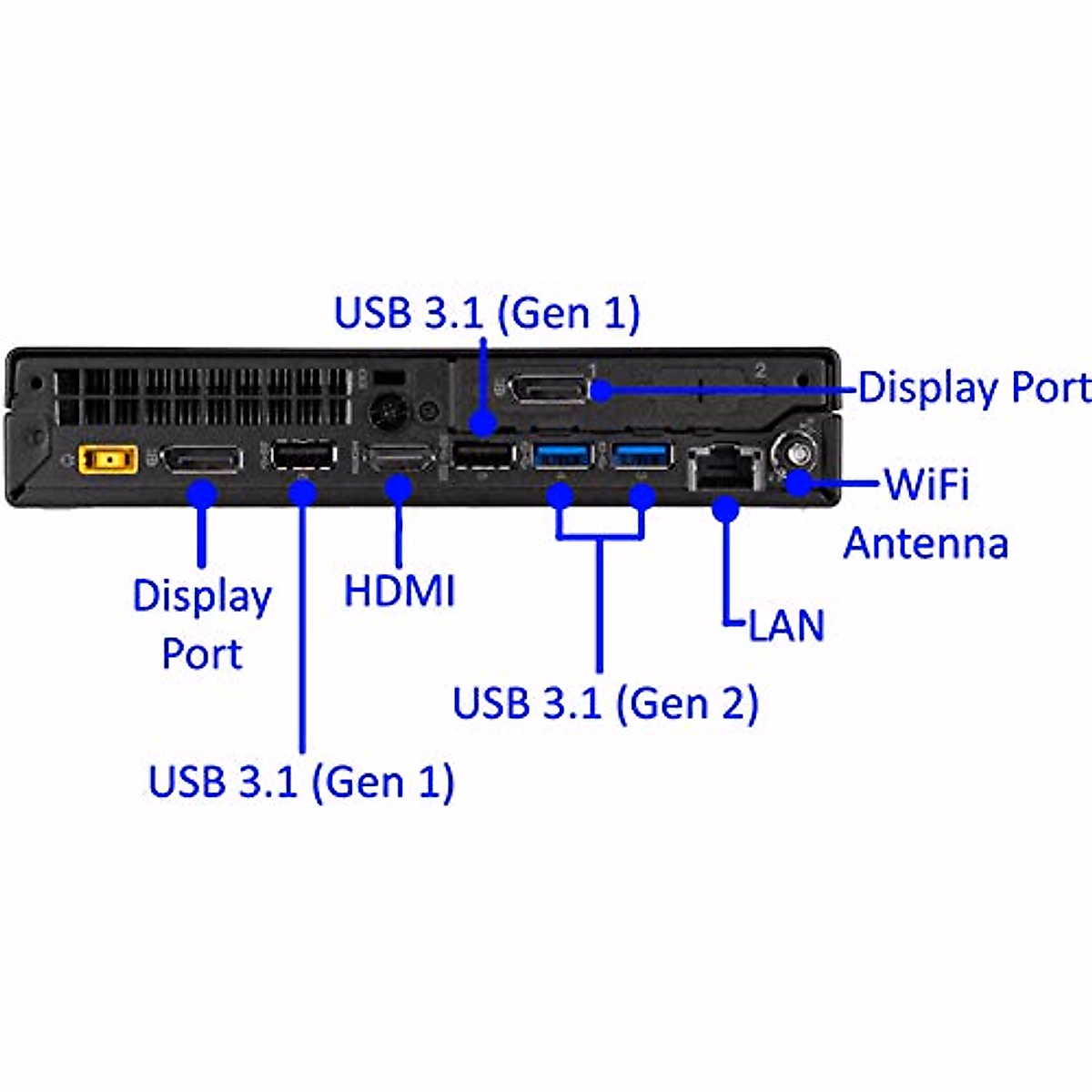 Lenovo ThinkCentre M920Q Tiny, Quad-Core i7-8700T Upto 4GHz, 16GB RAM, 512GB M.2, 4K 3-Monitor Support DisplayPort, HDMI, WiFi, Bluetooth - Windows 10 Pro (Renewed)