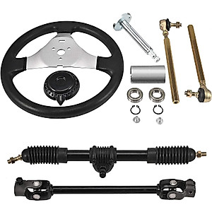 300mm Steering Wheel Tie Rod Rack Adjustable Shaft Tie Rod Kits for Go Kart ATV UTV 110cc 125cc 140cc 150cc