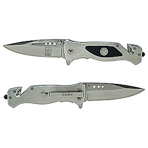 Army Folding Elite Tactical Knife - Spring Assisted US Army Combat Rescue Knife-Great Gift for the Veteran in your Life