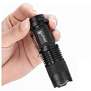 ULTRAFIRE 3 Pack Mini Flashlights Focus Adjustable SK68 Single Mode Tactical LED Flashlight, Ultra Bright 300 Lumens Torch