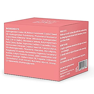 FaceTory Berry Jam Lip Sleeping Mask with Strawberry Fruit Extract and Shea Butter - for Softer Lips, for Dry, Cracked, and Chapped Lips, Moisturizing, Protecting, Nourishing - 10g