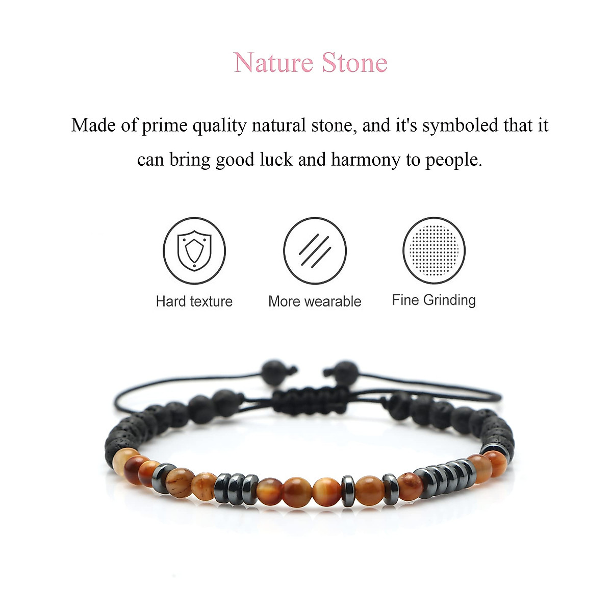 JoycuFF Daughter Bracelet from Mom Lava Rock Stone Beaded Bracelets for Mother and Daughter I Love You Morse Code Bracelets for Women Christmas Birthday Gift for Daughter from Mothers Beaded Jewelry