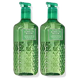 Bath & Body Works Deep Cleansing Gel Hand Soap 2 Pack 8 oz. (Mahogany Balsam)