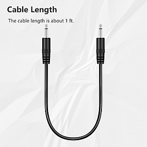 Bolvek 2 Pack 3.5mm 1/8" Male TS Mono Plug to 3.5mm Male Mono Jack Audio Cable