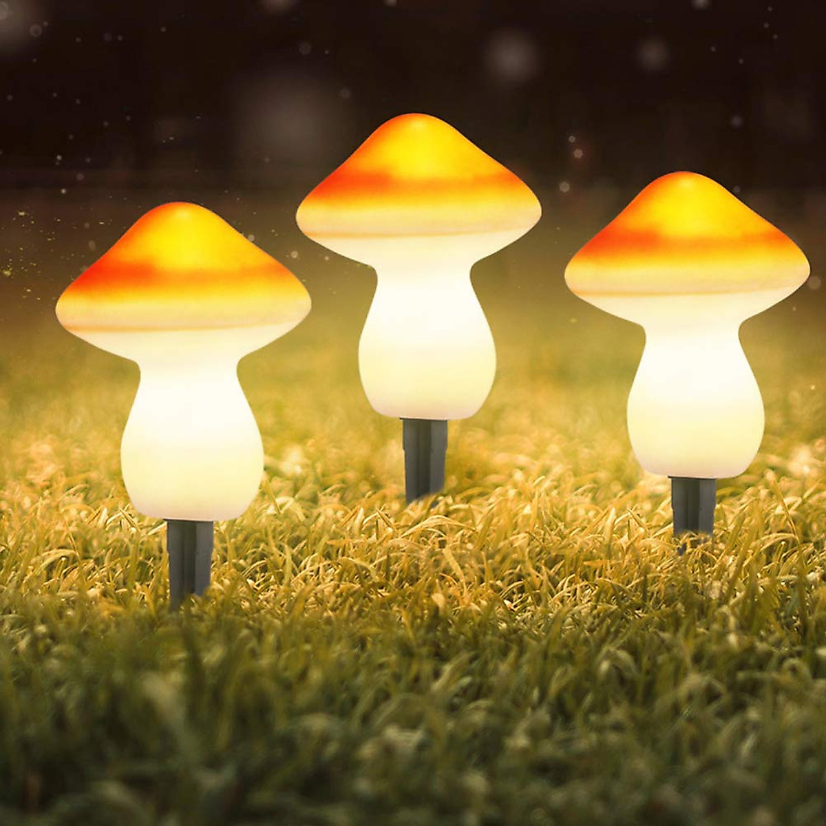 Mobestech Solar Mushroom Lights Solar Powered Twinkle Fairy Lights LED Outdoor String Lamp for Home Yard Patio Garden Decorations