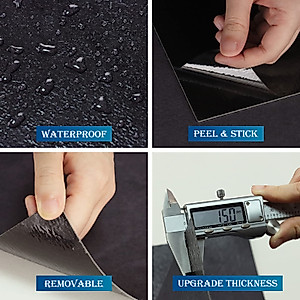 FunStick Peel and Stick Floor Tile Slate Grey Vinyl Flooring for Bathroom Floor Tiles Peel and Stick Waterproof Stick on Floor Tiles Sticky Laminate Flooring Sheets for Kitchen Bedroom 12x12In 5 Pcs
