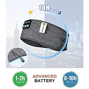 Sleep Headphones Headband, Wireless Sleep Earbuds, Soft Elastic Cozy Headband Headphones, Sleep Headband for Workout, Yoga, Travel, Gift for Women Men