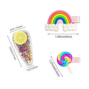 Hair Clips for Girls, 22 Pcs Toddler Hair Clip Candy Hair Accessories Rainbow Barrettes Hair Pins for Kids Girl Children(Box Package)