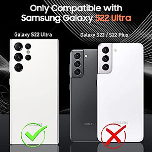 GooseBox for Galaxy S22 Ultra Case with Card Holder, Magnetic Car Mount [RFID Blocking] Shock-Resistant Soft TPU + Leather Double Layers Protection Wallet Case for Galaxy S22 Ultra 2022(Black)